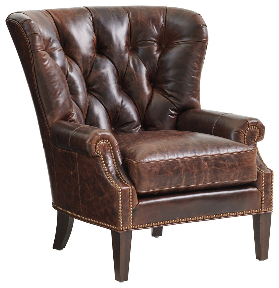 Atwater Leather Chair - Transitional - Armchairs And Accent Chairs - by ...