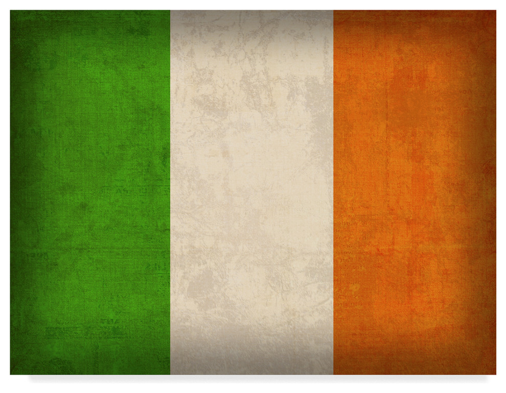 Red Atlas Designs 'Ireland Distressed Flag' Canvas Art, 19"x14", 19"x14 ...