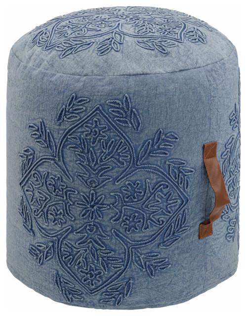 Mondlo, 16""H x 16""W x 16""D Cylinder - Transitional - Floor Pillows ...