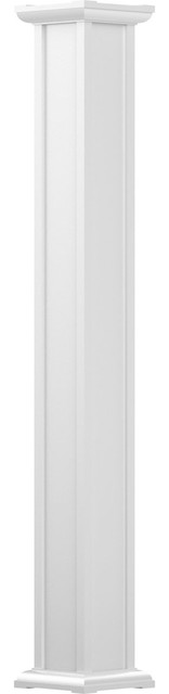 6" x 8' Endura-Aluminum Acadian Style Column, Square Shaft, Textured ...