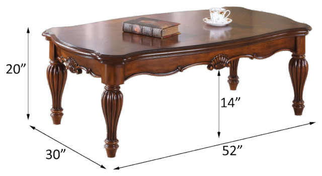 Dreena Coffee Table, Cherry - Victorian - Coffee Tables - by Acme ...
