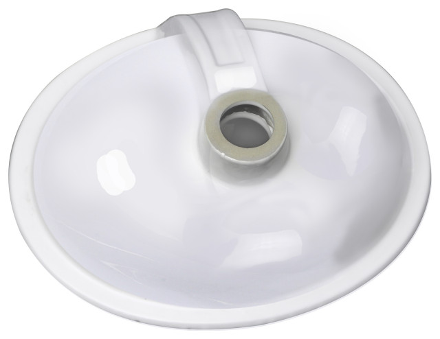 13"X 10"Glazed Bottom Undermount Ceramic Sink - Contemporary - Bathroom ...