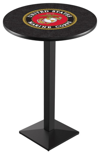 Holland L217 United States Marine Corps 42x28" Pub Table - Black ...