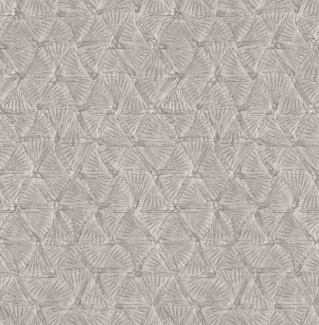 Wright Pewter Textured Triangle Wallpaper, Swatch - Contemporary ...