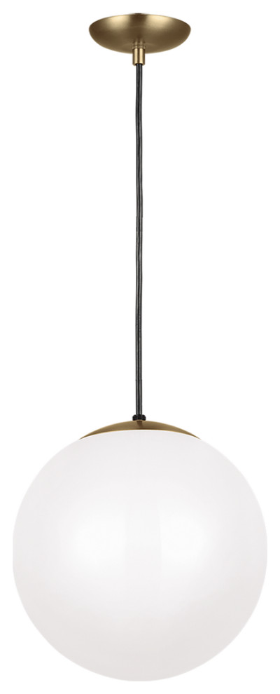 Leo - Hanging Globe Extra Large One Light Pendant Satin Brass Bulbs Inc ...
