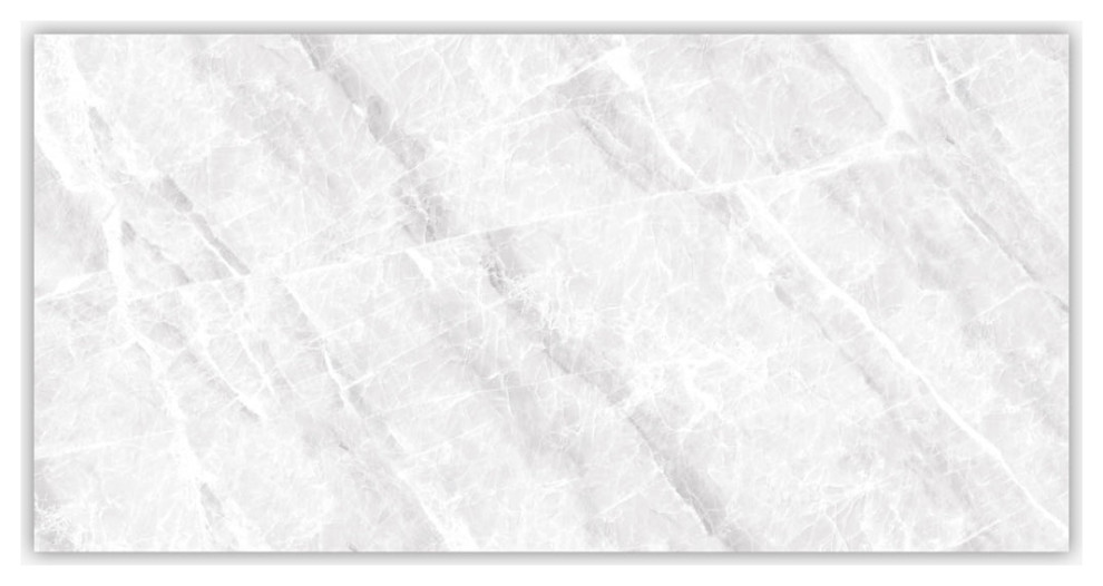 Nambia White Polished 12x24 Porcelain Tile, 12x24 - Contemporary - Wall ...