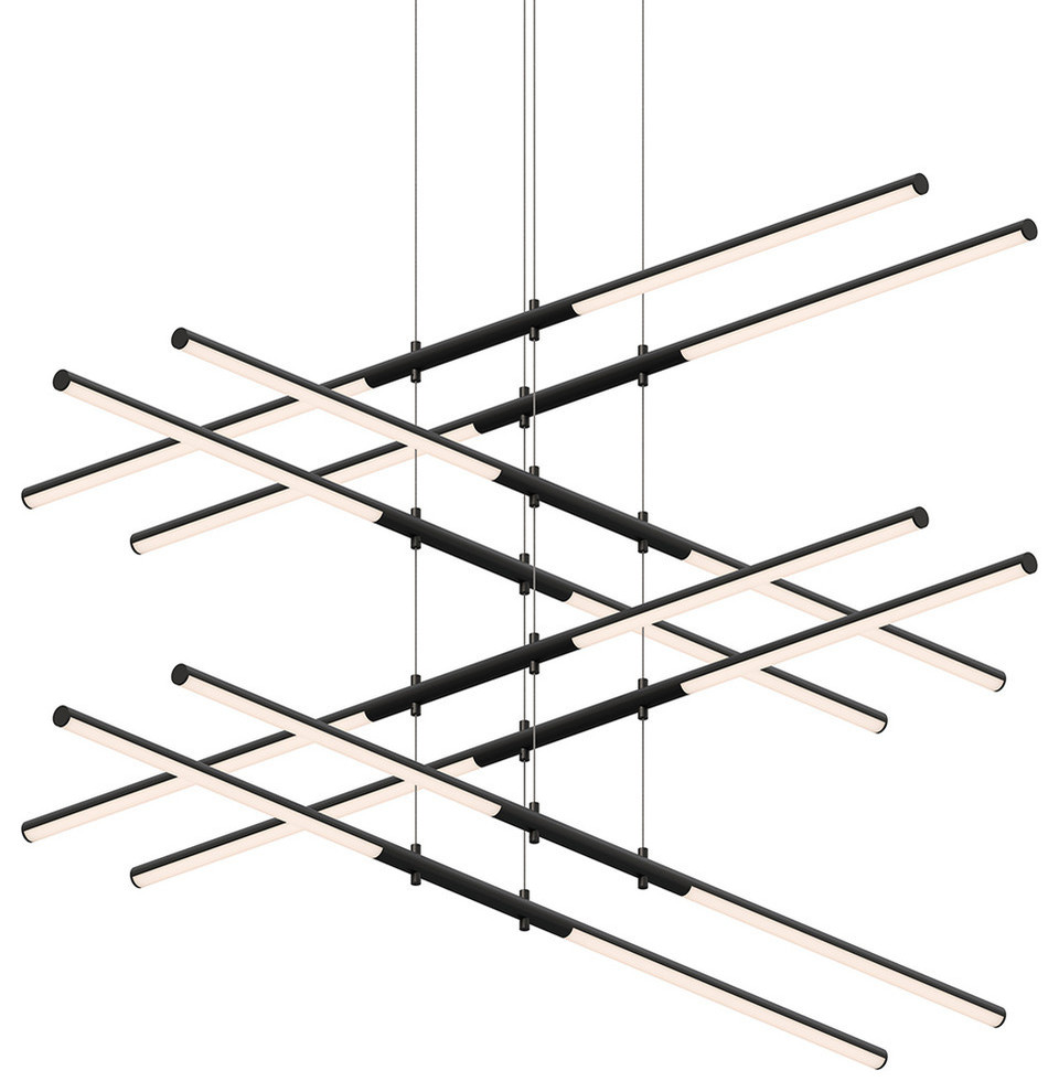 Stack 4-Tier LED Pendant in Satin Black - Modern - Pendant Lighting ...