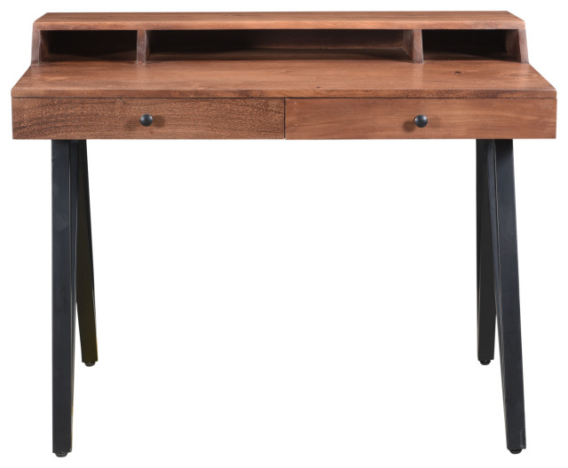 43 Inch Desk Brown Industrial Moe's Home - Industrial - Desks And ...