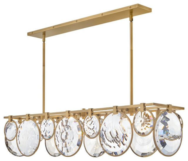 Nala LED Linear Chandelier in Heritage Brass - Contemporary - Kitchen ...
