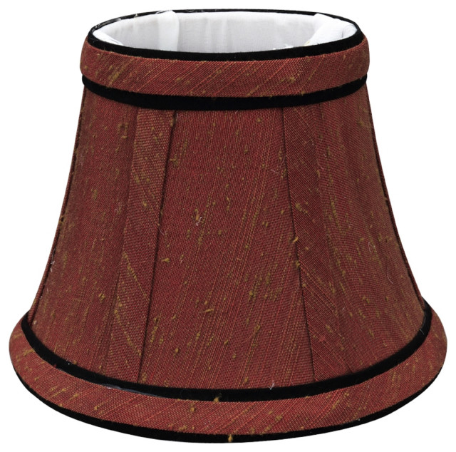 Small Bell Shape Chandelier Clip-On Lamp Shade Set Rust 3"x5"x4", Set ...