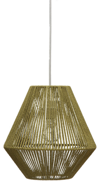 Fiber String Pendant Lamp, 10' Cord - Beach Style - Pendant Lighting ...