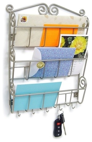 Metal Wall Mount Letter Holder - Traditional - Wall Organizers - by ...
