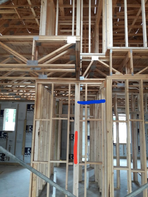 Stair landing area and floor trusses