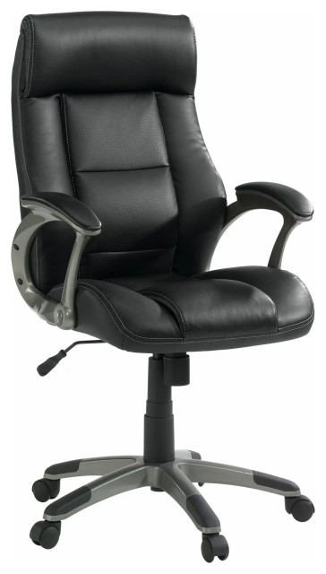 Executive Office Chair, Swivel Countered Faux Leather Seat & Padded ...