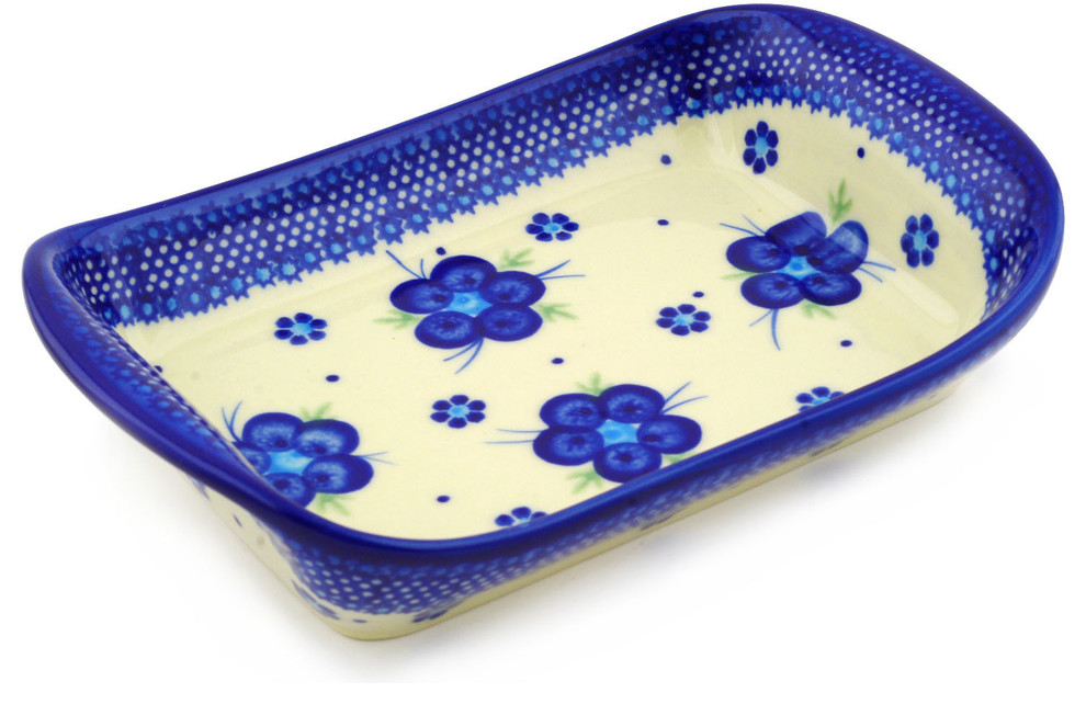 Polmedia Polish Pottery 9" Stoneware Platter With Handles ...