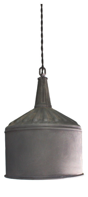 Large steel funnel pendant light - Pendant Lighting - by Paris Envy | Houzz