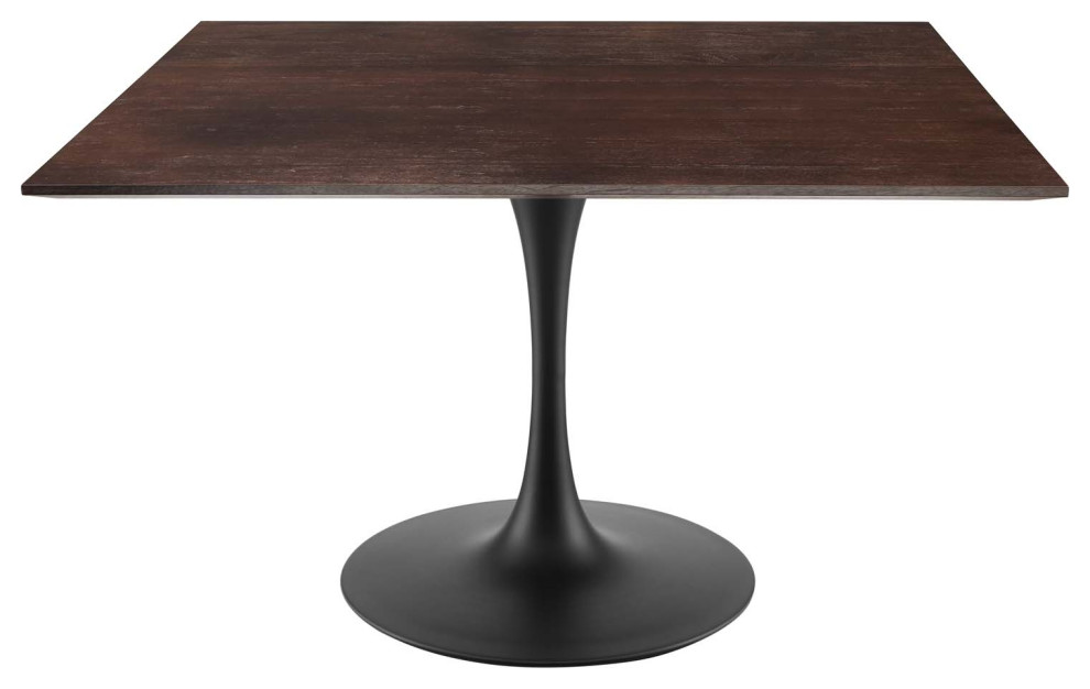 Dining Table, Square, Wood, Black Dark Brown, Modern, Cafe Bistro ...
