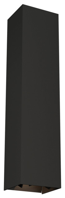 Vex 1-Light 20.00"H LED Outdoor Wall Mount in Black - Modern - Outdoor ...