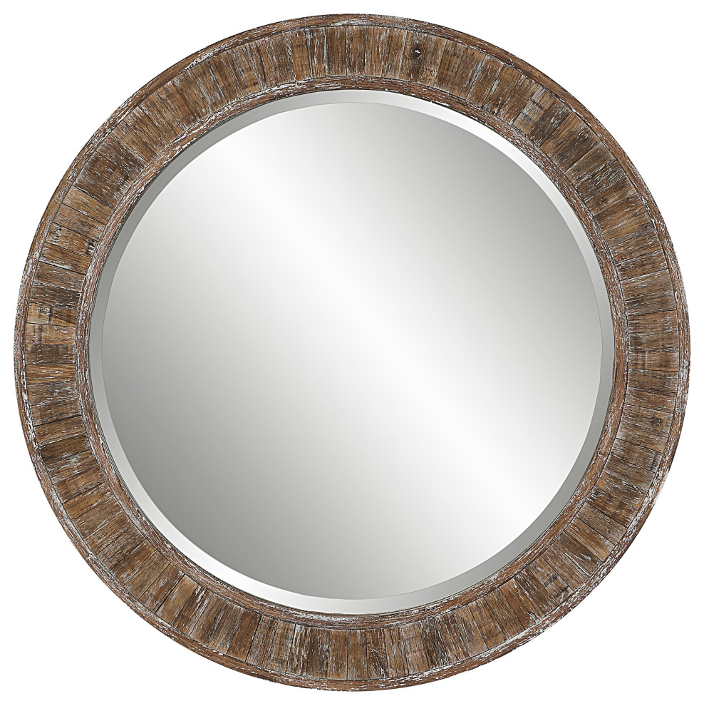 Strips Of Darkened Weathered Pine, With White Distressing Mirror ...