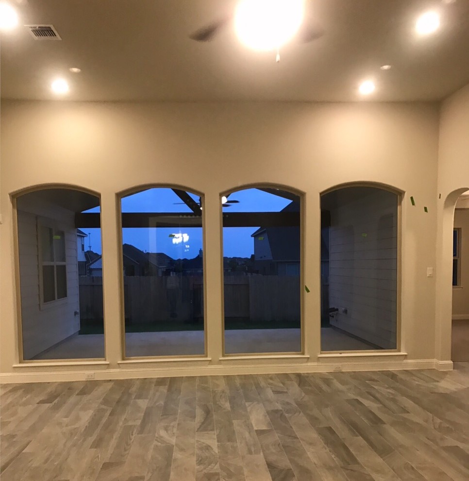 How to decorate 4 large windows?