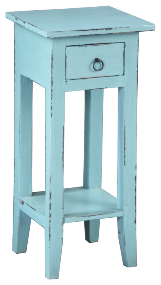 Sunset Trading Cottage Narrow Side Table, Beach Blue - Farmhouse - Side ...