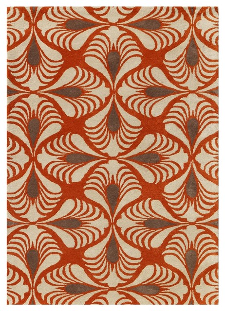 Bombay 9 Pumpkin Hand-Tufted Area Rug by Amer Rectangle, 8'x11 ...