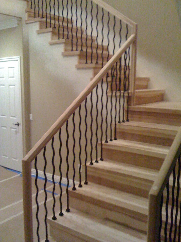 Contemporary Hickory Staircase - Contemporary - Staircase - Denver - by ...