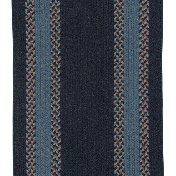 Colonial Mills Rug Corsair Banded Runner Navy Runner (Oval), 2x7 ...