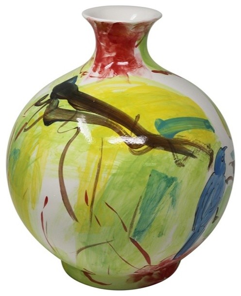Decorative Ceramic Vase, Multicolor - Contemporary - Vases - by ...