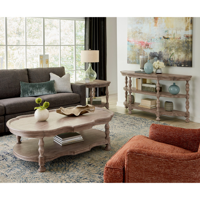 Higgins Street Cocktail Table With Open Shelf - French Country - Coffee ...