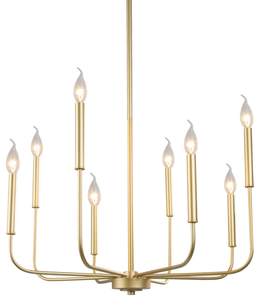 8-Light Candle Style Chandelier - Transitional - Chandeliers - by New ...