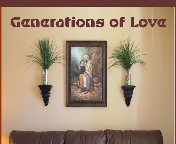 Generations of Love Vinyl Wall Decal Antiquephotoquotes04, 12 in ...