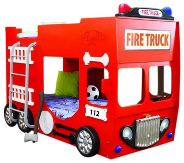RED FIRE TRUCK Bunk Bed - Contemporary - Kids Beds - by Table World | Houzz
