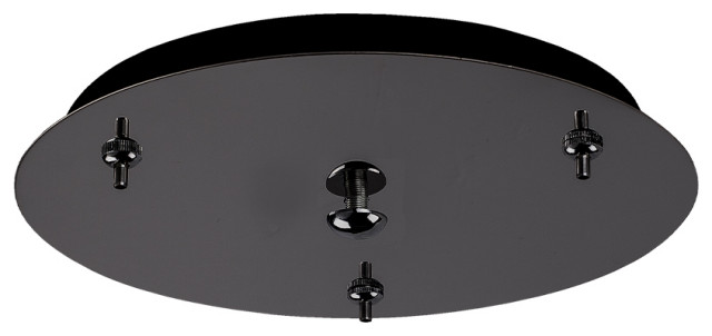 Multi-Port Canopy, Black Chrome, 11"Dx1"H, 11"Dx1"H - Modern - Lighting ...