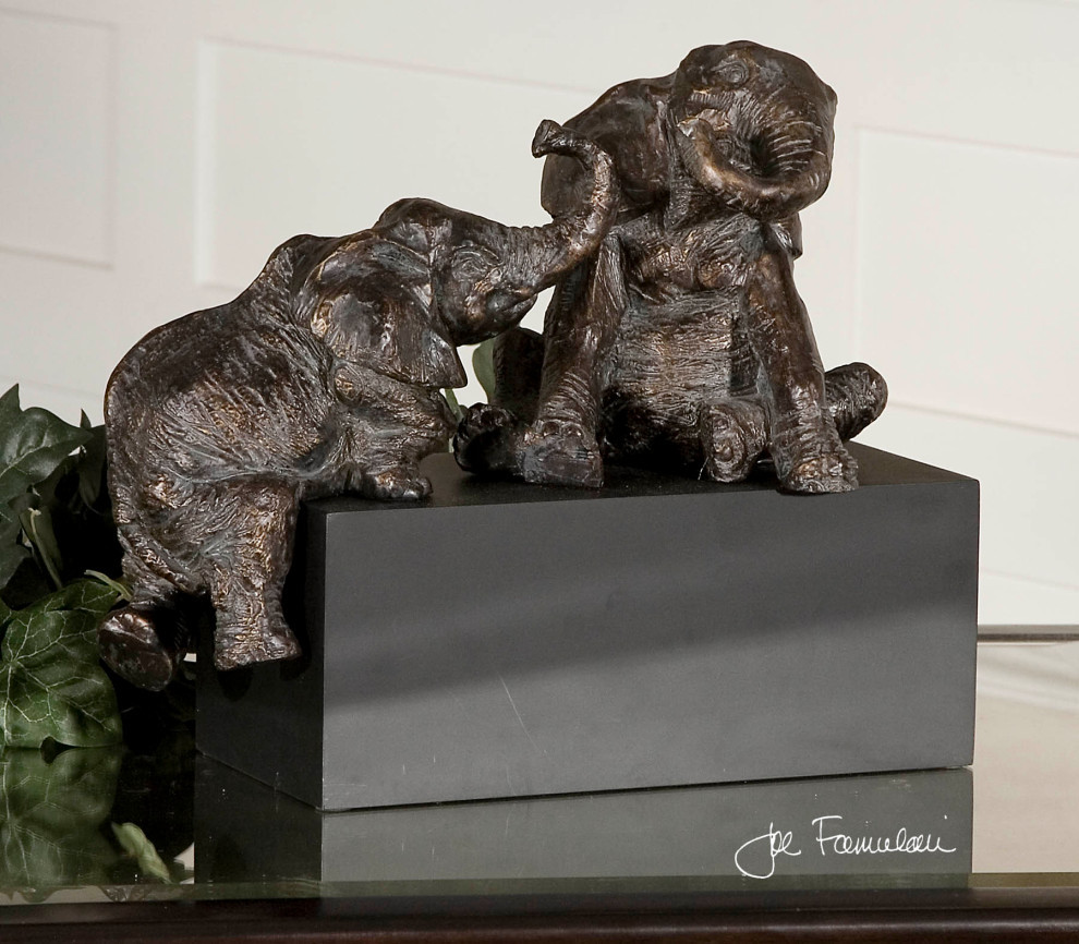Playful Pachyderms Bronze Figurines By Designer Joseph Famulari ...