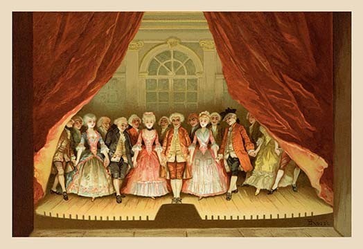 School for Scandal: Cast on Stage, 20" x 30" - Traditional - Prints And ...