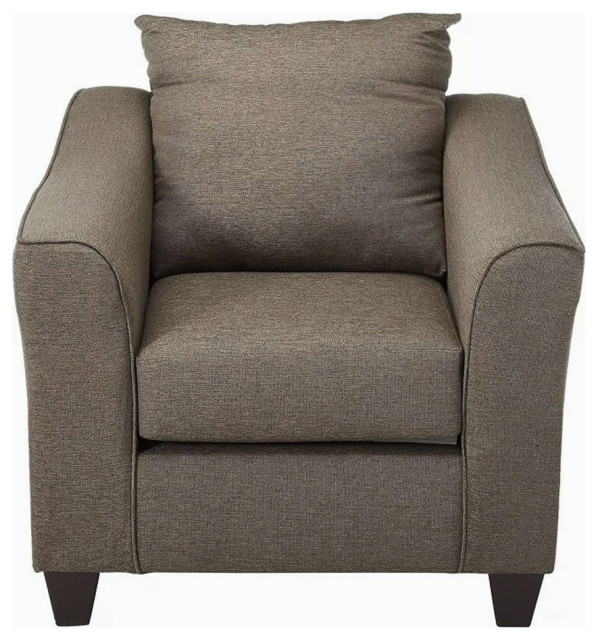 Coaster Salizar Transitional Fabric Flared Arm Accent Chair in Gray ...