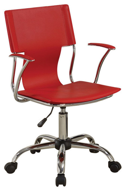 Contemporary Styled Mid-Back Office Chair, Red - Contemporary - Office ...