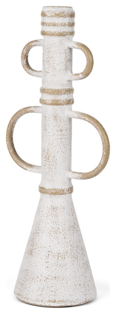 Ziva Large Distressed White Metal Sculptural Object - French Country ...