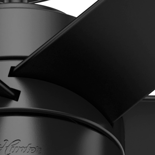 Hunter 72" Solaria Outdoor Matte Black Ceiling Fan With LED Light and ...