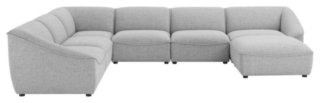 Melody Light Gray 7, Piece Sectional Sofa - Transitional - Sectional Sofas - by V.S.D Furniture ...