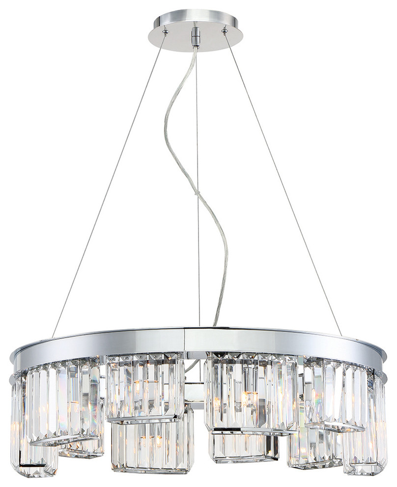 Lumino 10-Light Chandelier, Chrome - Contemporary - Chandeliers - by ...