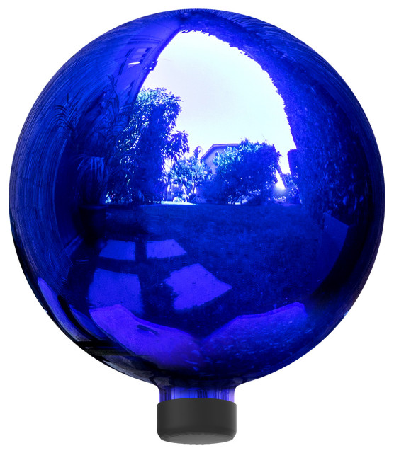 Electric Blue Glass Gazing Globe Modern Lighting Globes And Shades By Shop Chimney