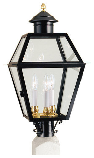 Norwell Lighting 2235-BL-CL Lexington Large Post Light, Black ...
