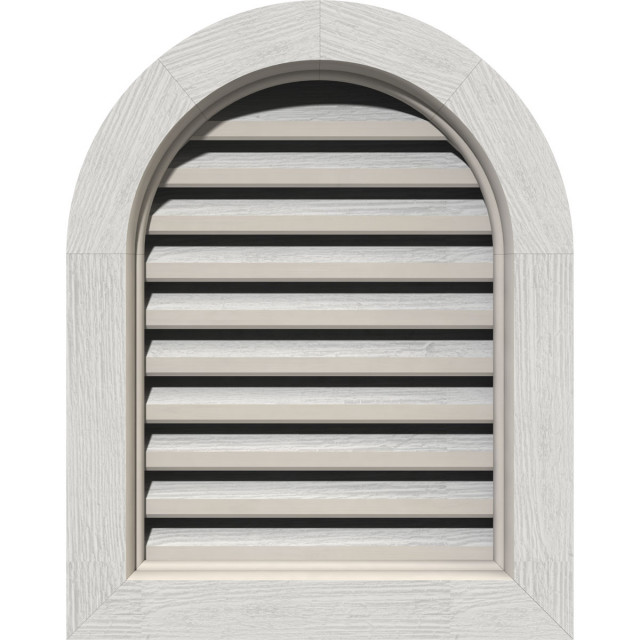 Arch Top Gable Vent, Functional, Pine Gable Vent With 1"x4" Flat Trim ...