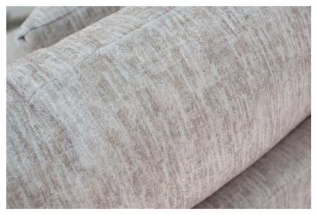 Hawthorne Collections Contemporary Soft Microfiber Loveseat in Cream ...