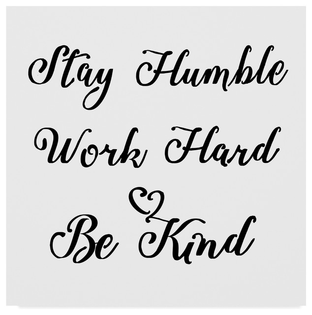 Art Licensing Studio 'Be Humble Stencil Quote' Canvas Art, 14"x14 ...