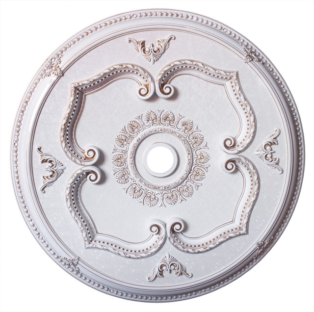 Artistry Lighting, Round 43" Antique White Ceiling Medallion (ART11-F1 ...