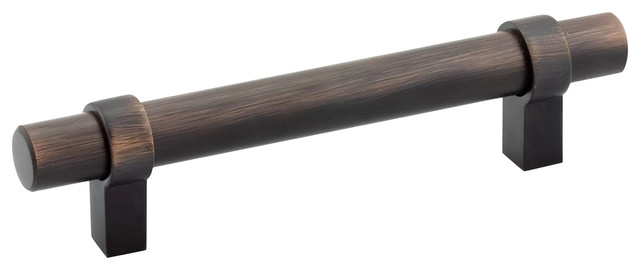 Loop Style Brushed Oil-Rubbed Bronze Metal Pull 3-3/4" Hole Centers, 5 ...