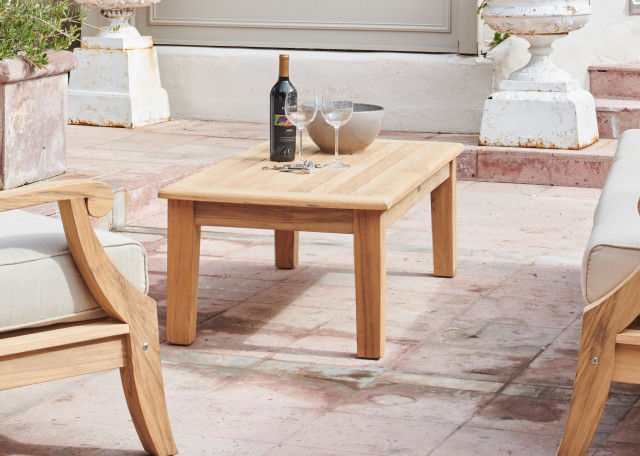 Grande Rectangular Teak Outdoor Coffee Table - Transitional - Outdoor Coffee Tables - by ...